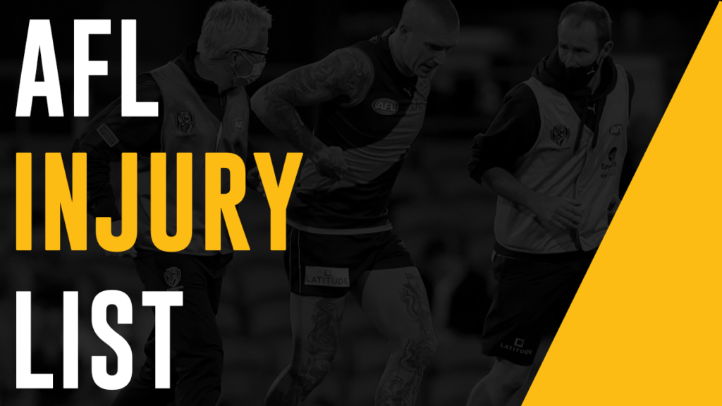 AFL Injury List | All Team Injuries for the 2025 Season - KRUZEY